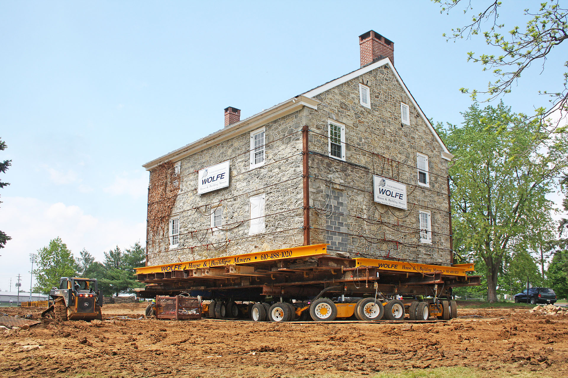 Stone House Move in Landisville | Wolfe House & Building Movers