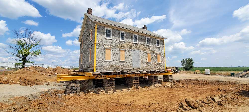Wolfe House & Building Movers | Wolfe Relocates 1752 Farmhouse